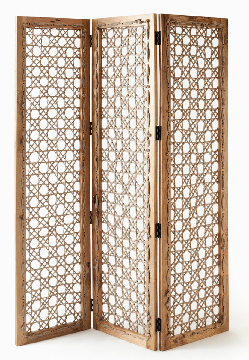 Vintage Folding Screen with Rope Panels – Tori Jones Studio